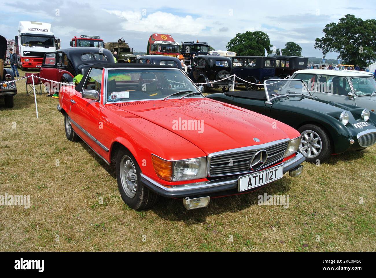 A 1978 Mercedes Benz 350SL parked on display at the 48th Historic ...