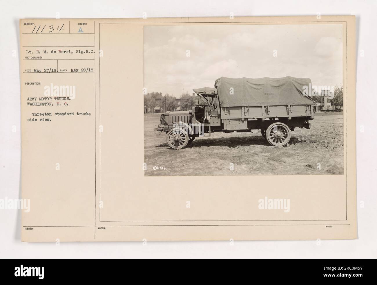 A three-ton standard truck used by the U.S. Army, photographed in ...