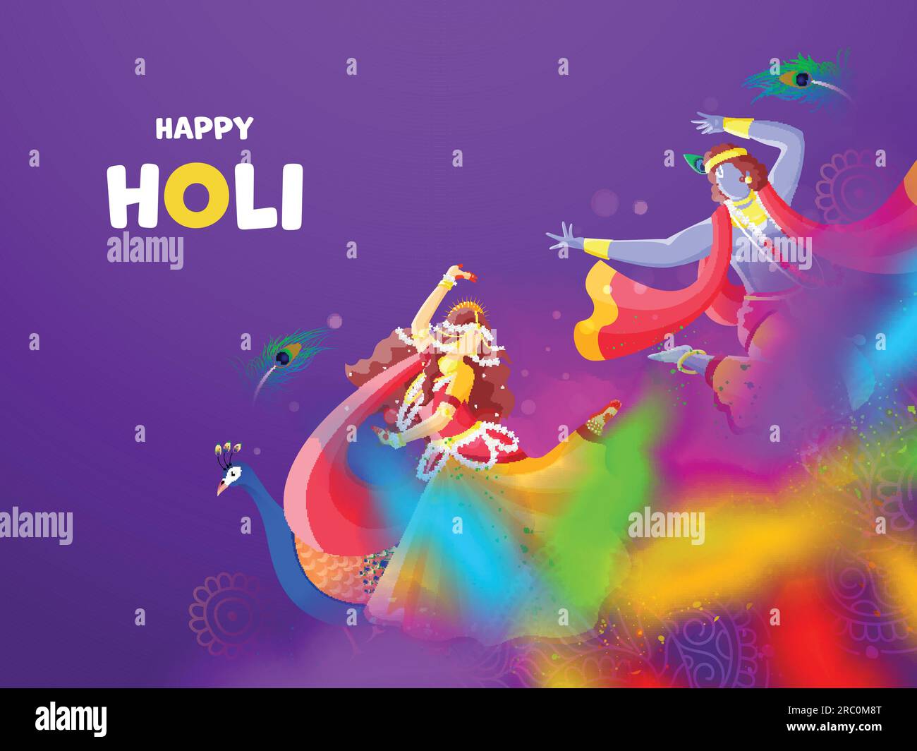 Radha and krishna holi Stock Vector Images - Alamy