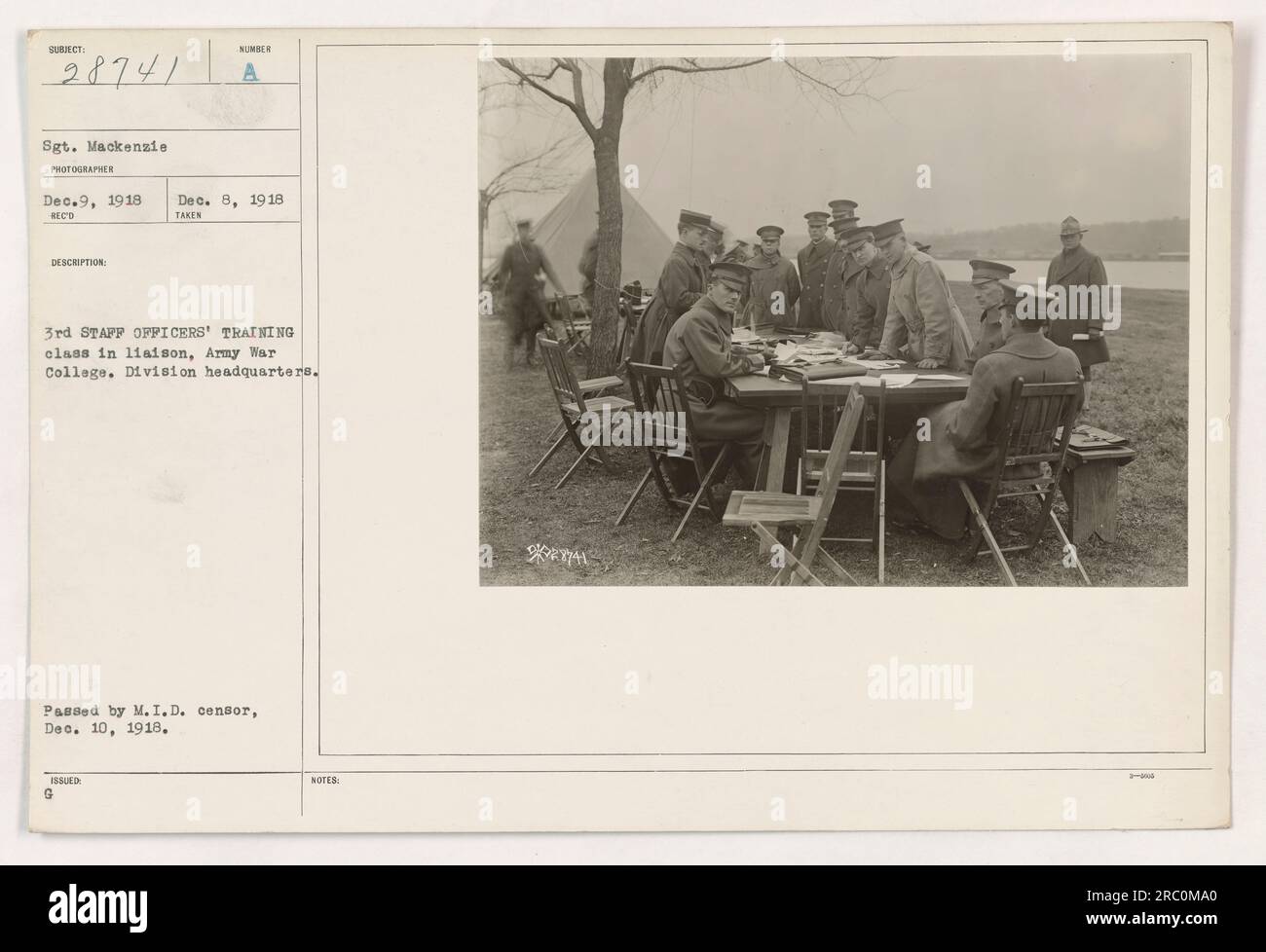 Sgt. Mackenzie photographed the 3rd Staff Officers' Training class in ...