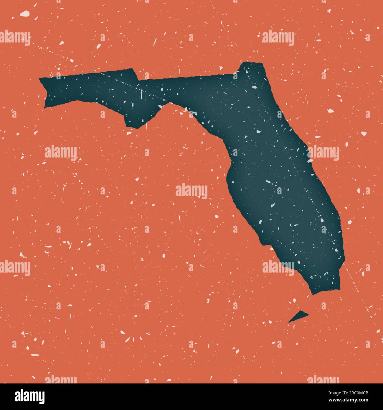 Florida vintage map. Grunge map of the US state with distressed texture ...