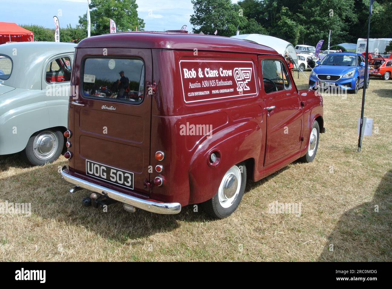 A 1954 Austin A35 van parked on display at the 48th Historic Vehicle ...