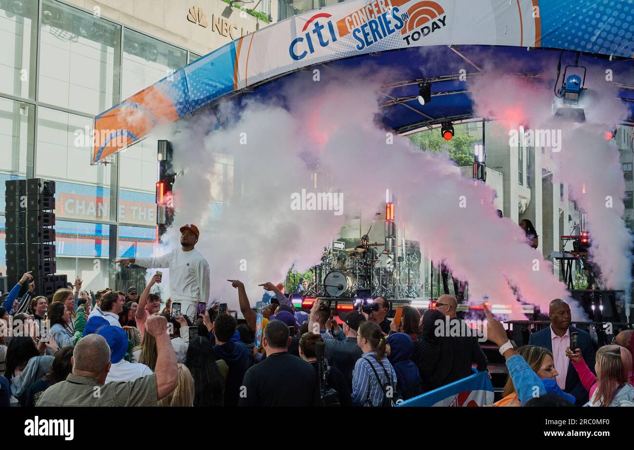NEW YORK, NY, USA - JUNE 15, 2023: Chance the Rapper Performs on NBC's ...