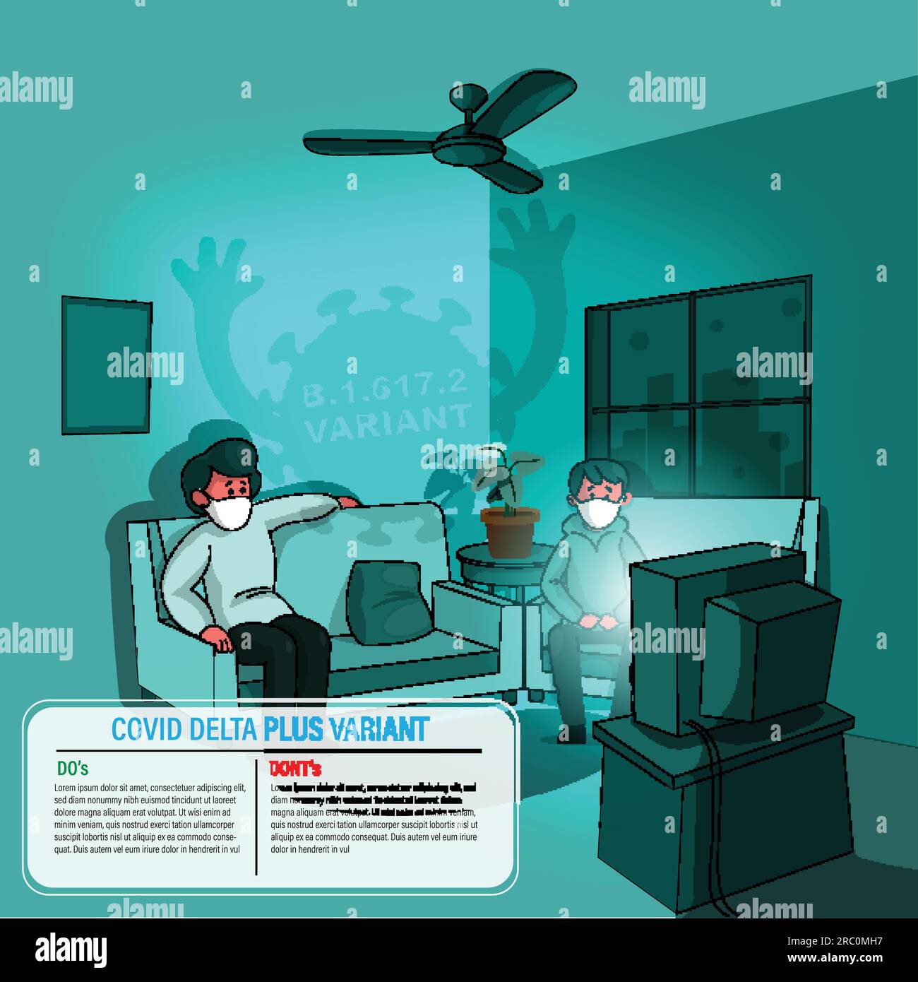 Covid 19 delta plus Stock Vector Images - Alamy