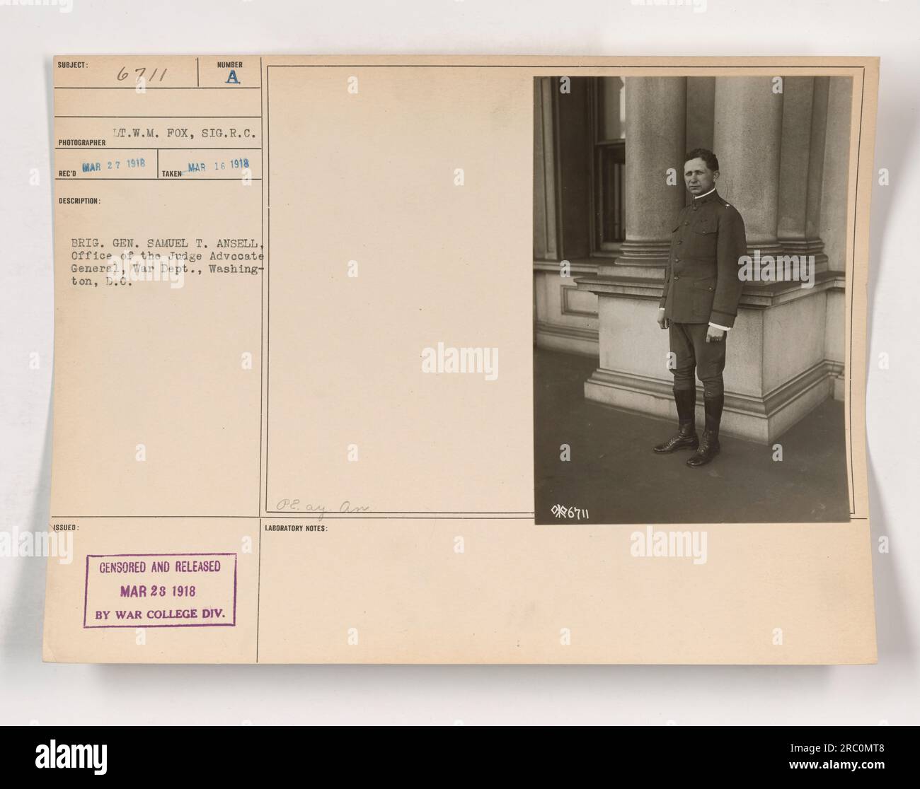 Brig gen samuel t ansell hi-res stock photography and images - Alamy