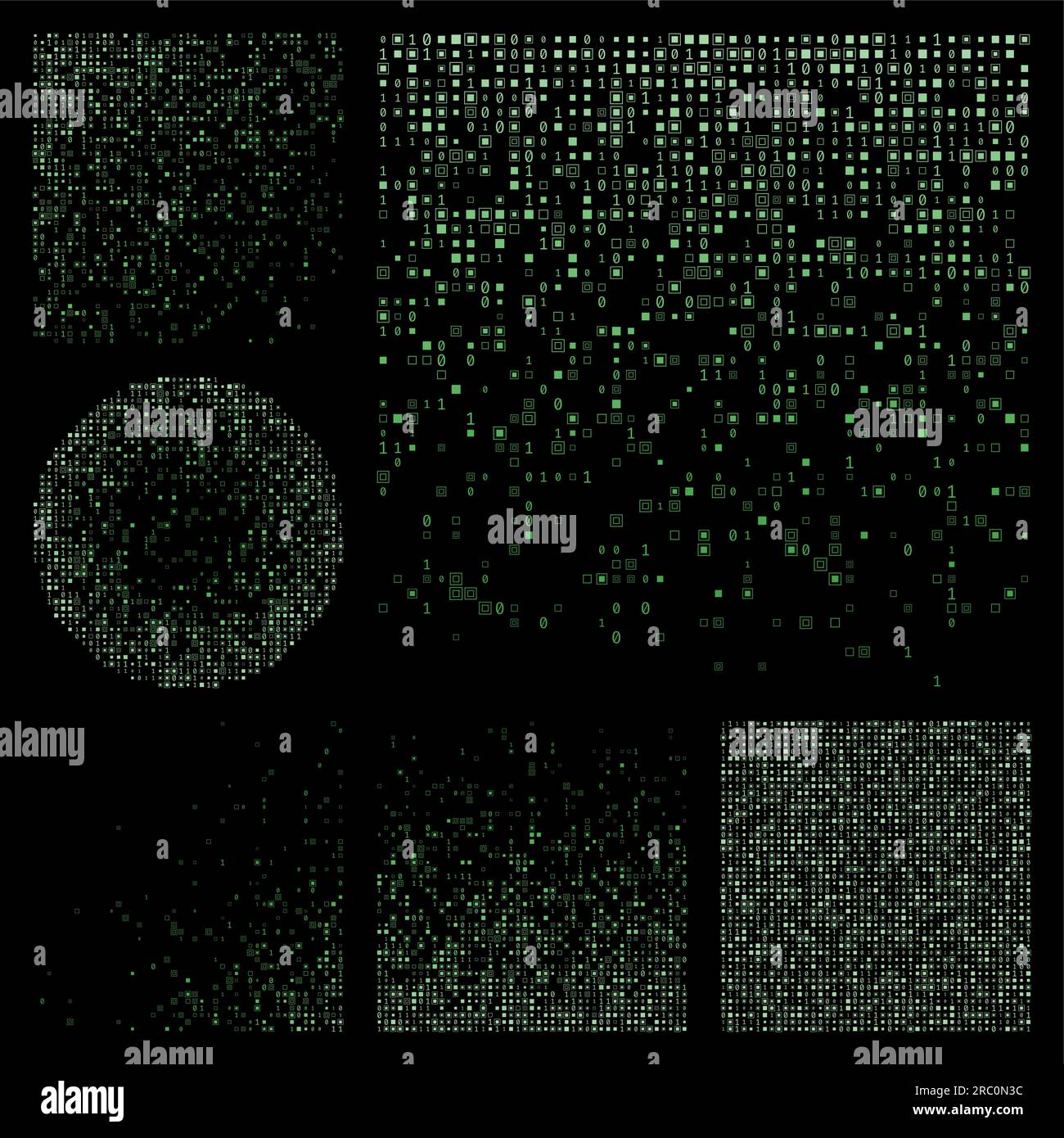 Futuristic tech background. Green color theme backgrounds. Gradiented ...