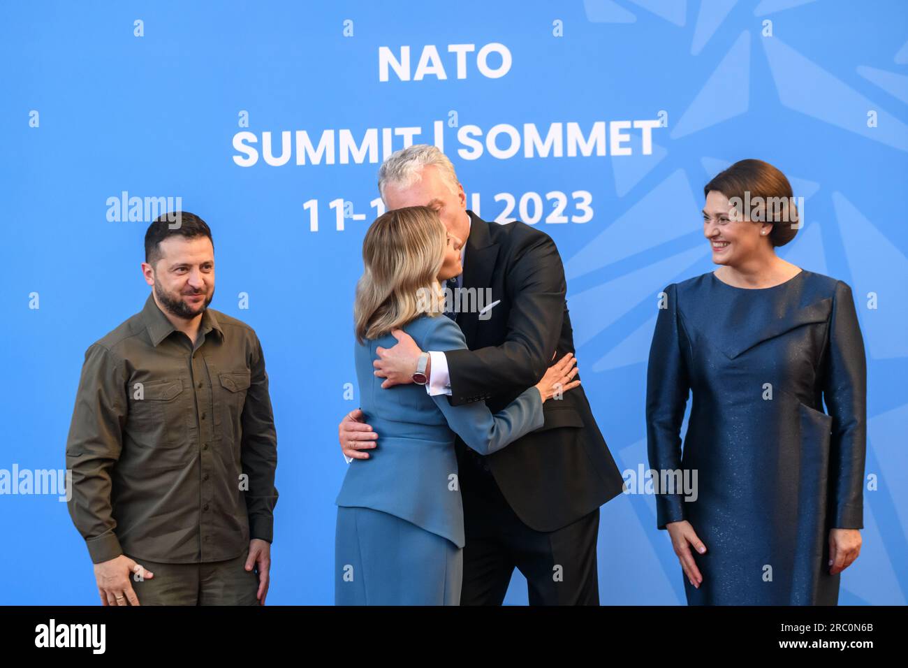 VILNIUS, Lithuania. 11th July, 2023. Volodymyr Zelensky, President of ...
