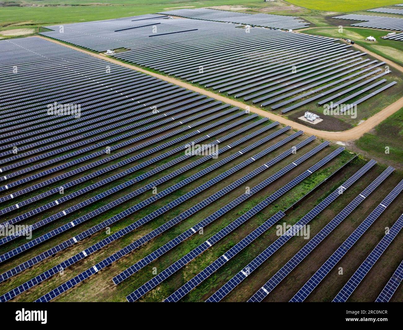 Drumheller, Canada. 11th July, 2023. Solar panels pictured at the ...