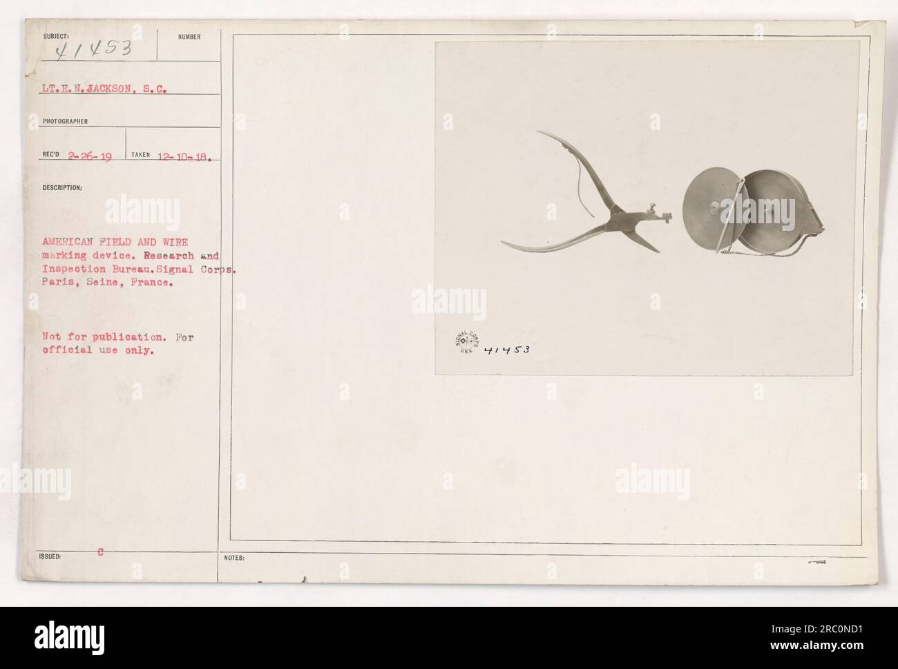 American wire marking device hi-res stock photography and images - Alamy