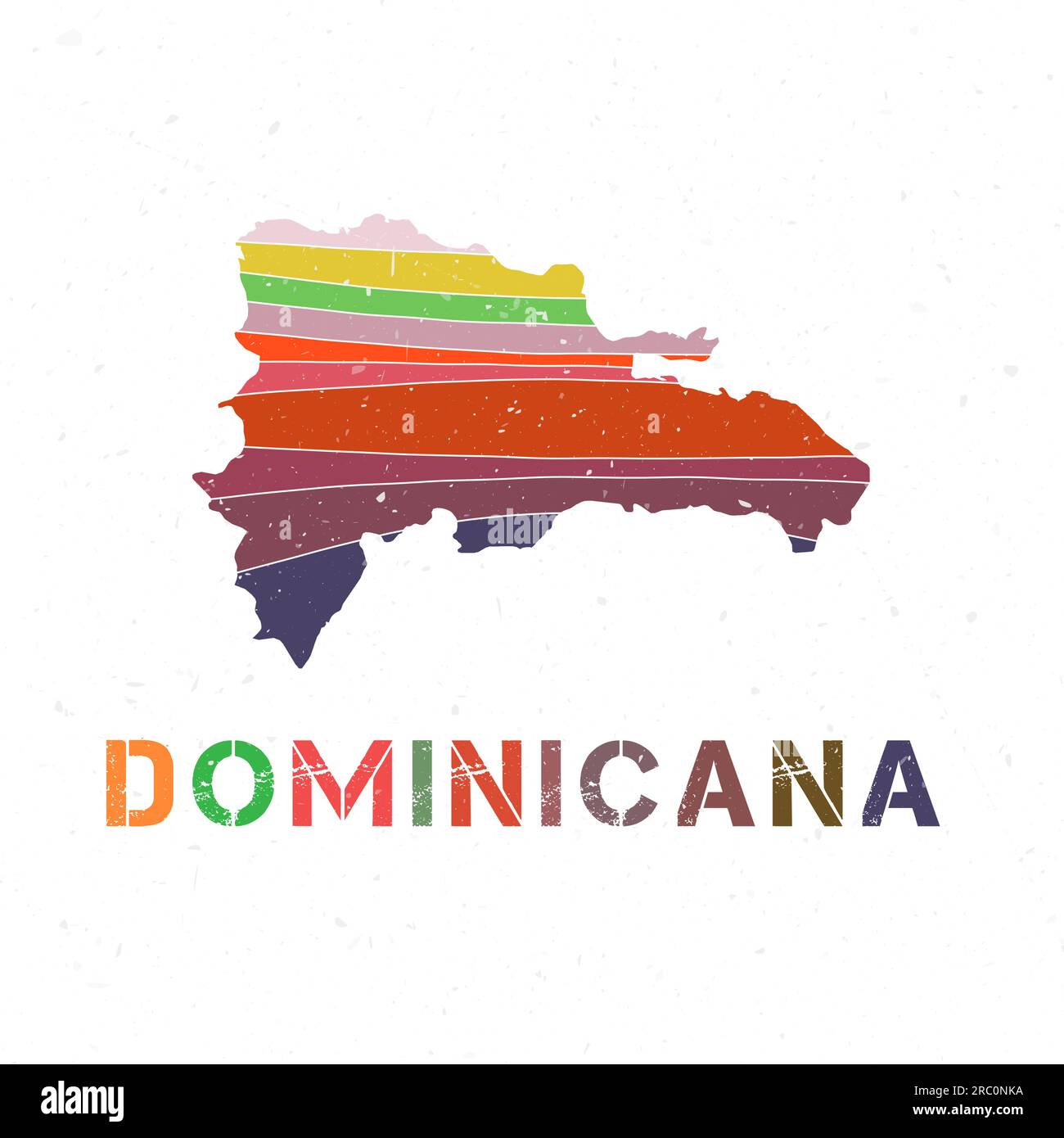 Dominicana map design. Shape of the country with beautiful geometric ...