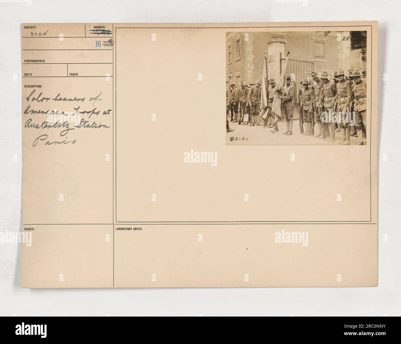 Color bearers of American troops can be seen at Austerlitz Station in ...