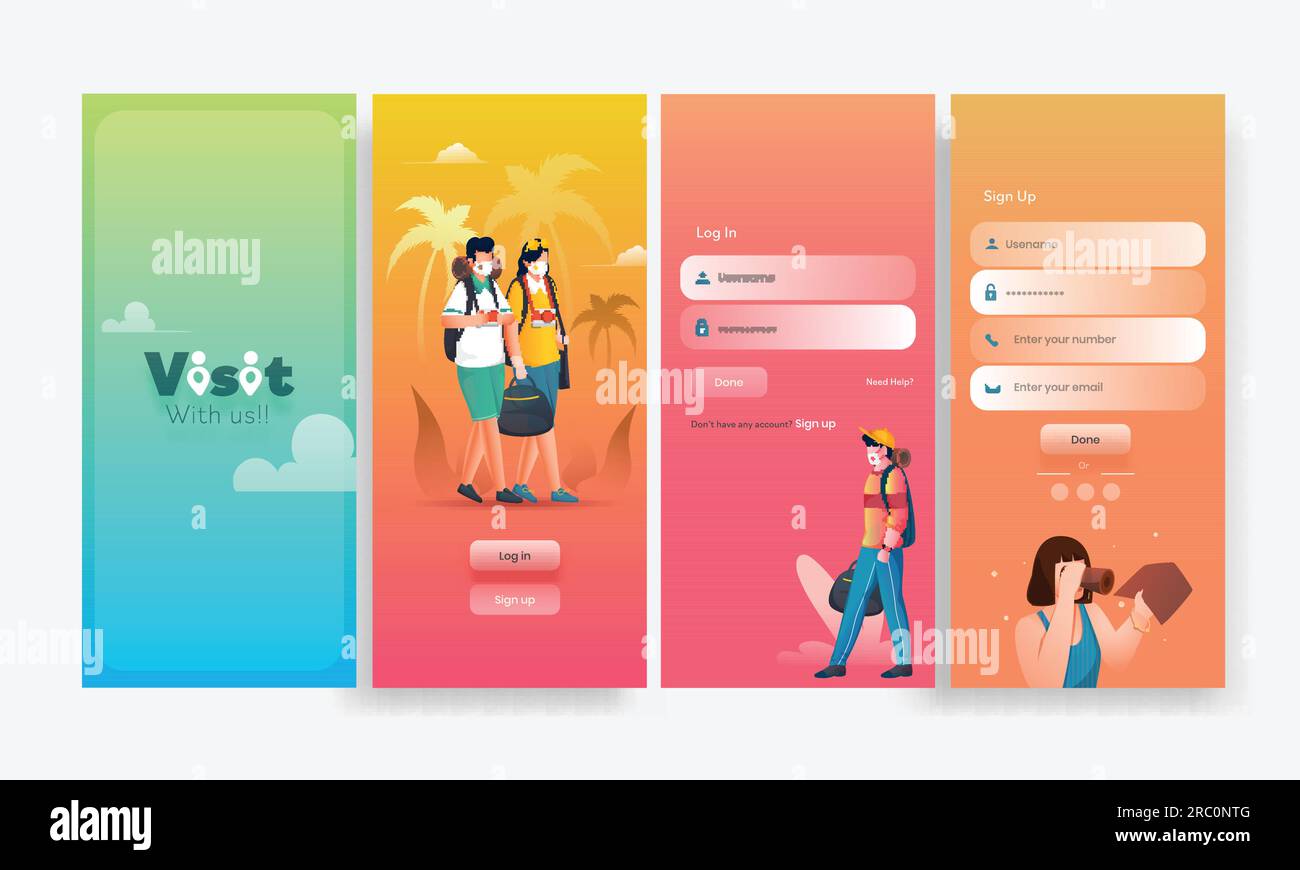 Visit mobile Stock Vector Images - Alamy