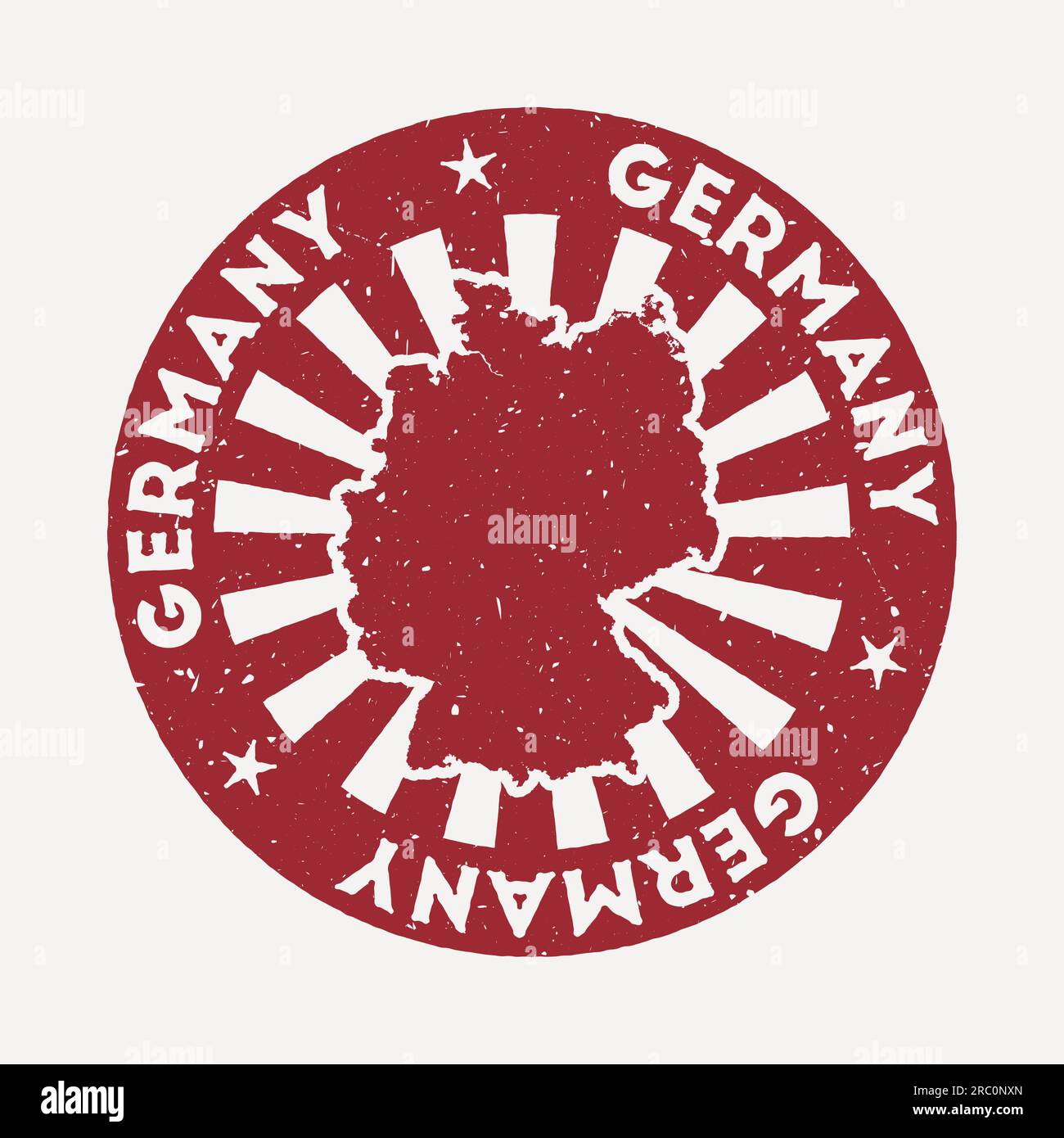 Germany stamp. Travel red rubber stamp with the map of the country ...