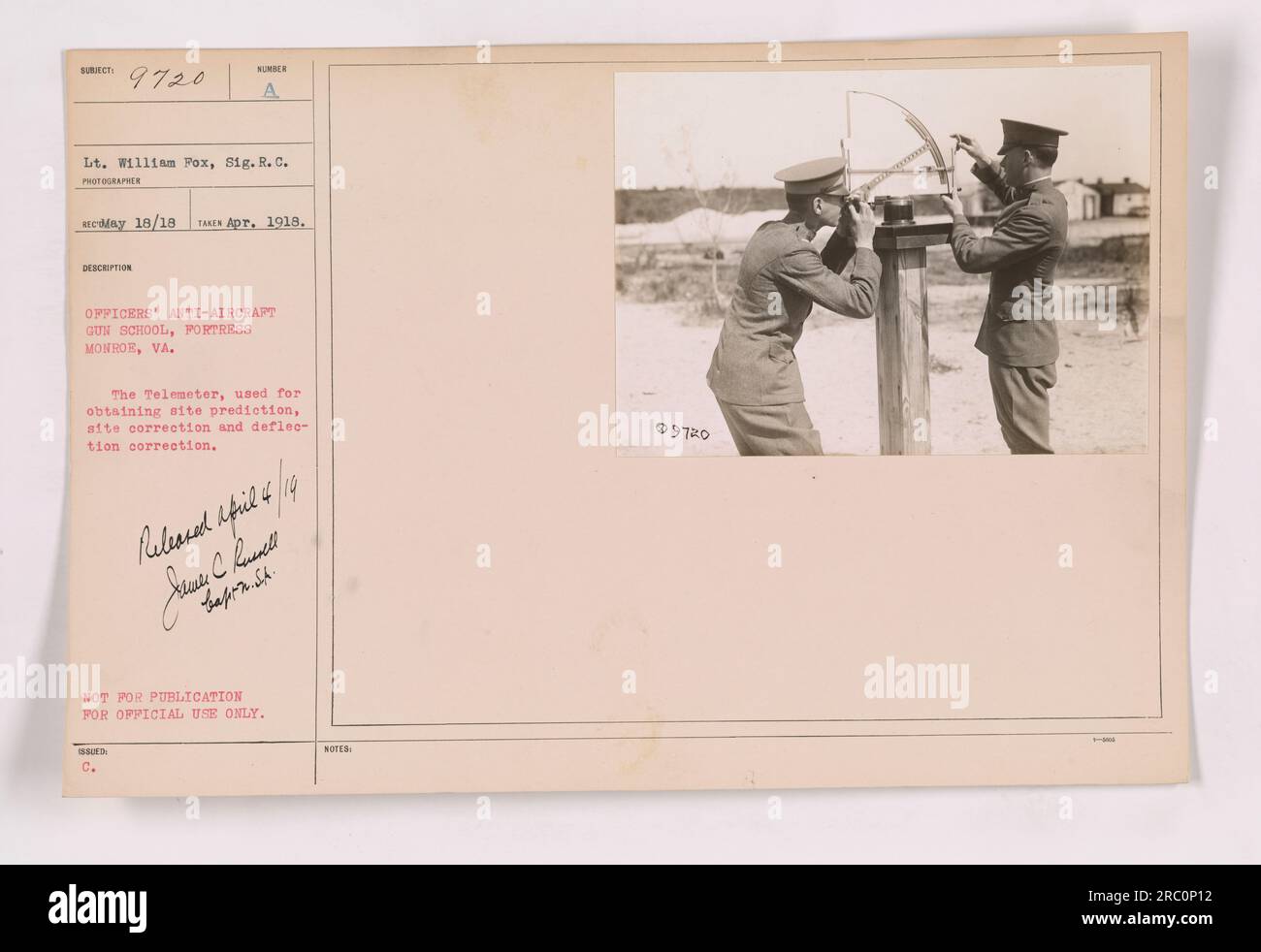 This photograph, taken in 1918 at Fortress Monroe, Virginia, depicts ...