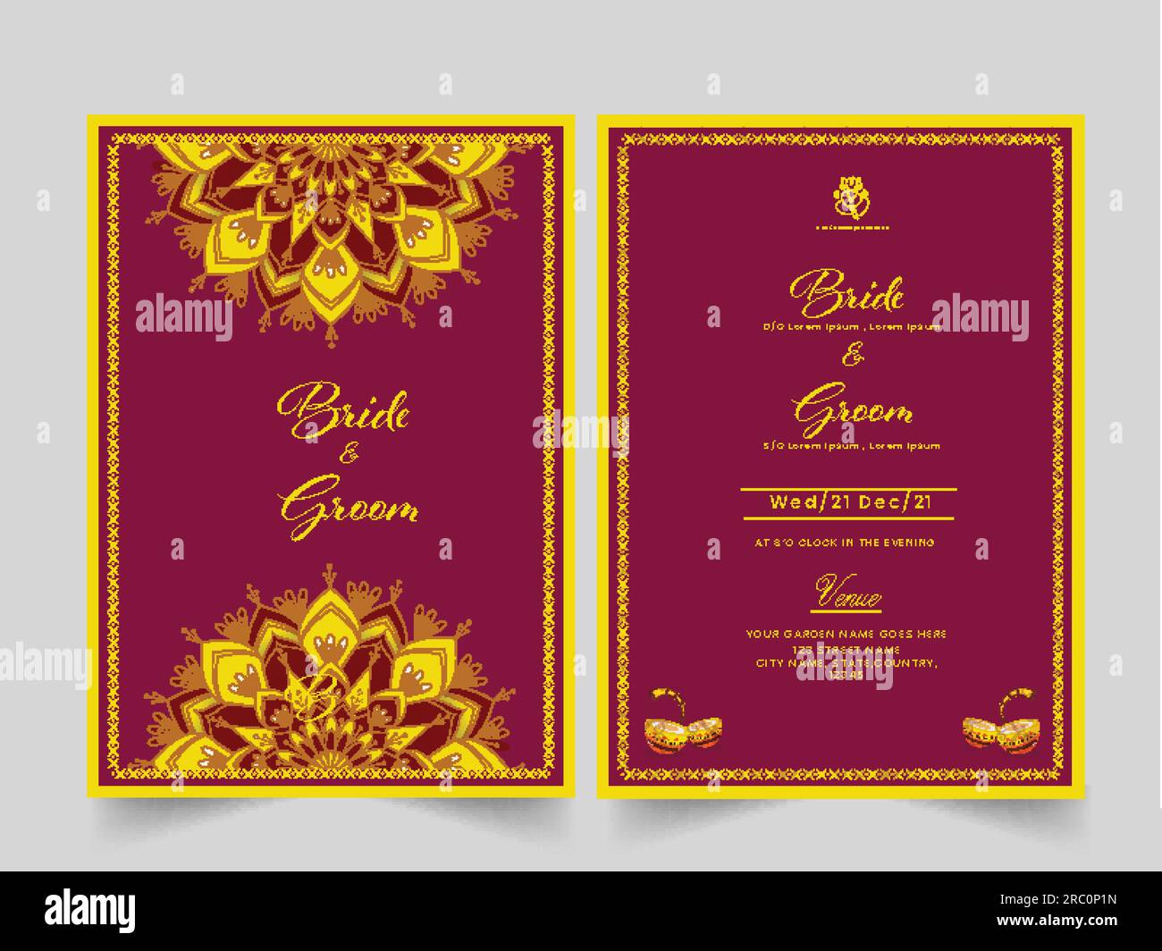 Indian Wedding Cards Design Templates