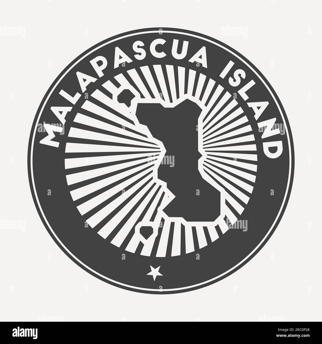 Malapascua Island round logo. Vintage travel badge with the circular ...