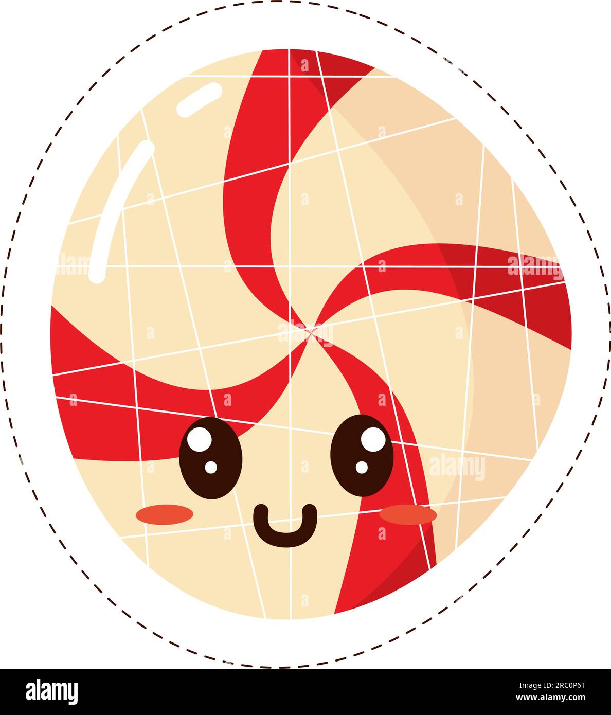 Isolated colored cute happy candy emoji sticker Vector Stock Vector ...