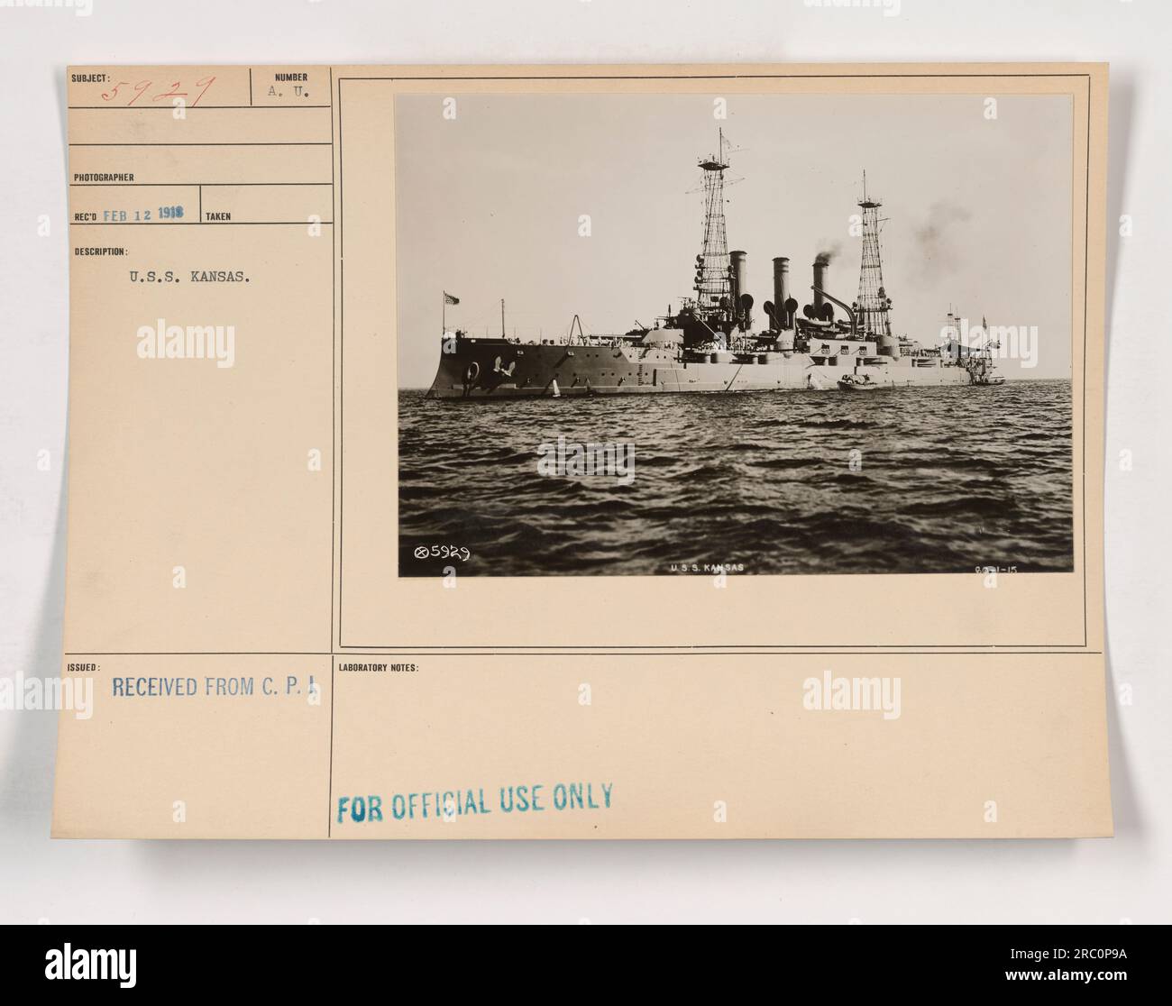 Uss kansas 1918 hi-res stock photography and images - Alamy