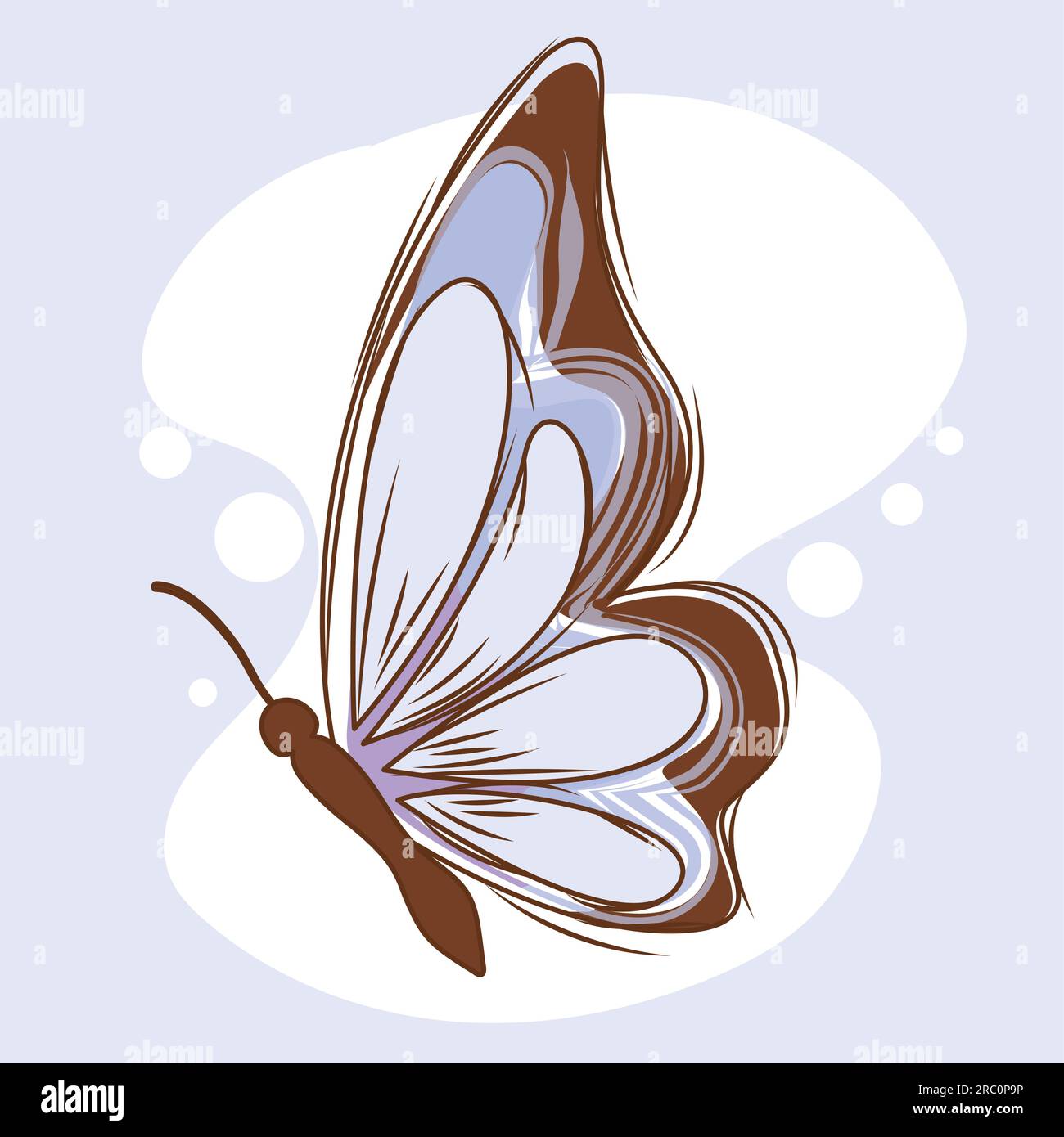 Isolated vibrant colored sketch of a detailed butterfly Vector Stock ...