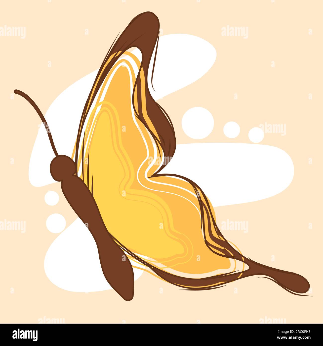 Isolated vibrant colored sketch of a detailed butterfly Vector Stock ...