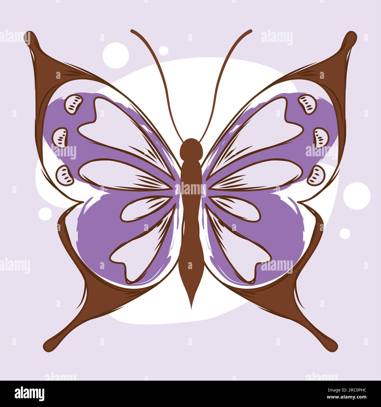 Isolated vibrant colored sketch of a detailed butterfly Vector Stock ...