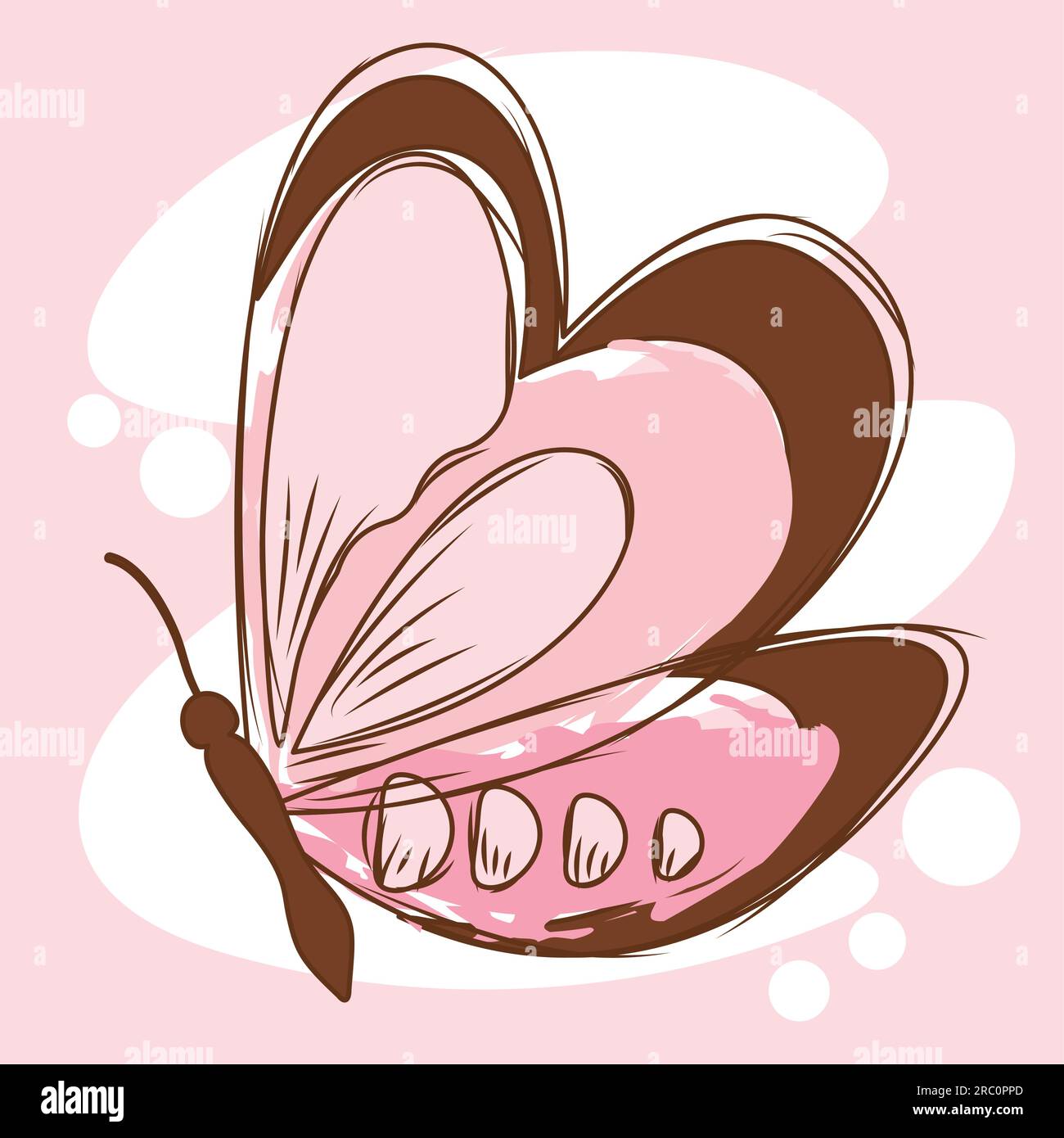 Isolated vibrant colored sketch of a detailed butterfly Vector Stock ...