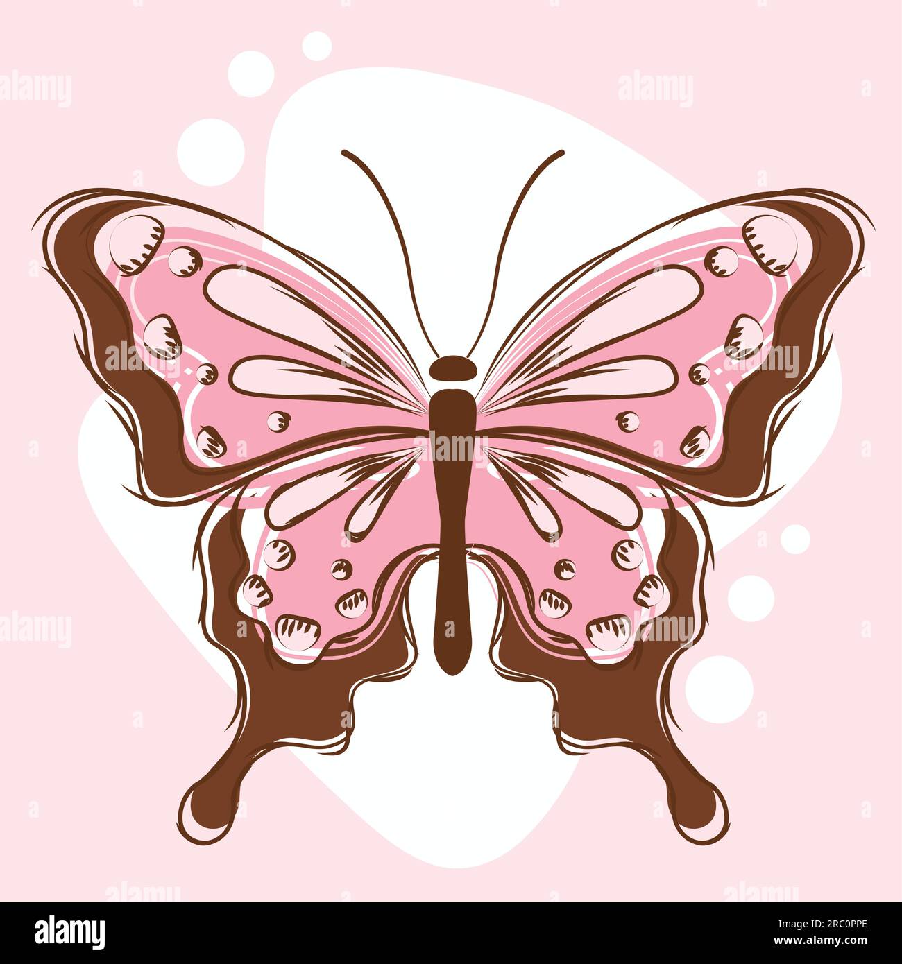 Isolated vibrant colored sketch of a detailed butterfly Vector Stock ...