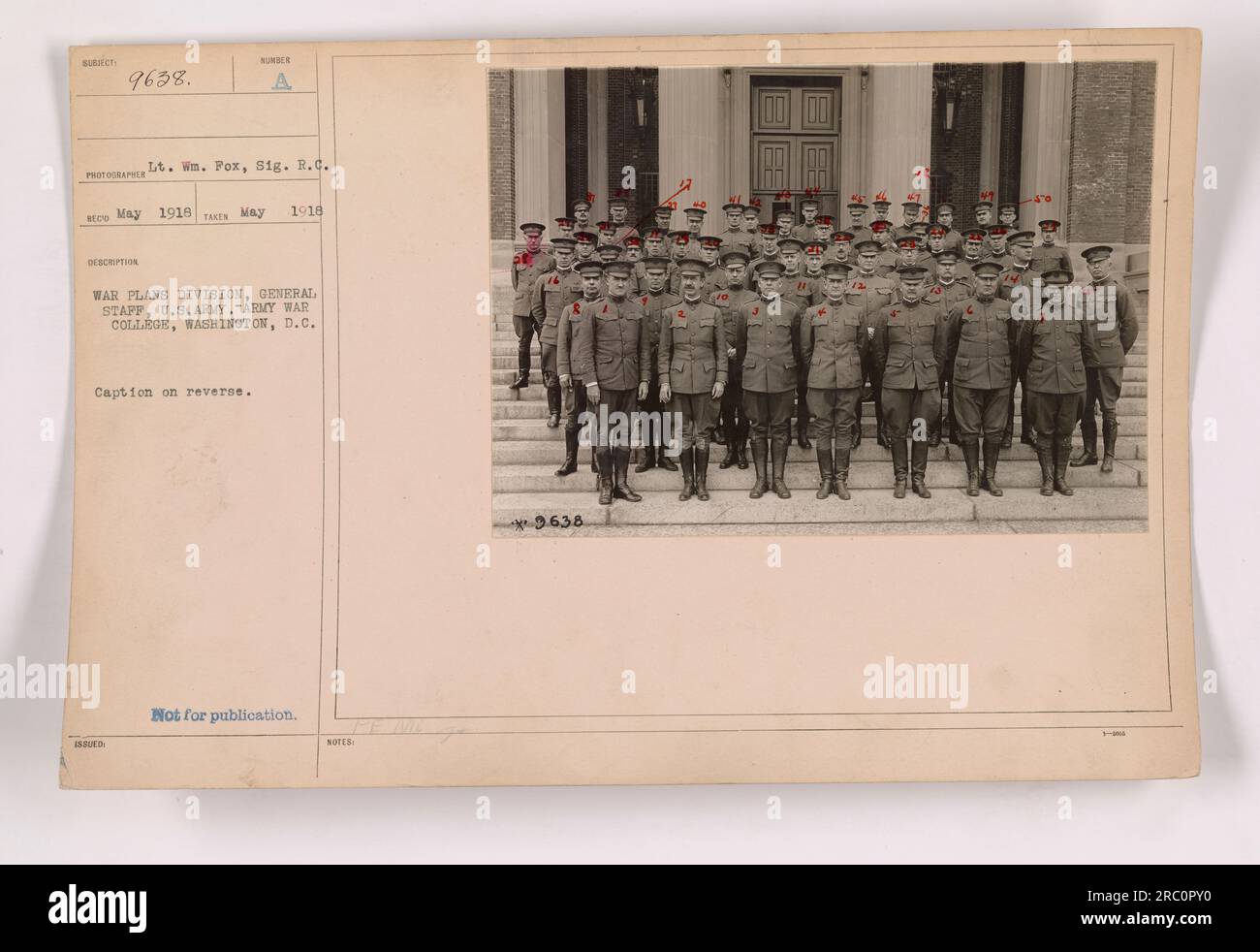 Image 111-SC-9638 depicts the War Plans Division, General Staff of the ...