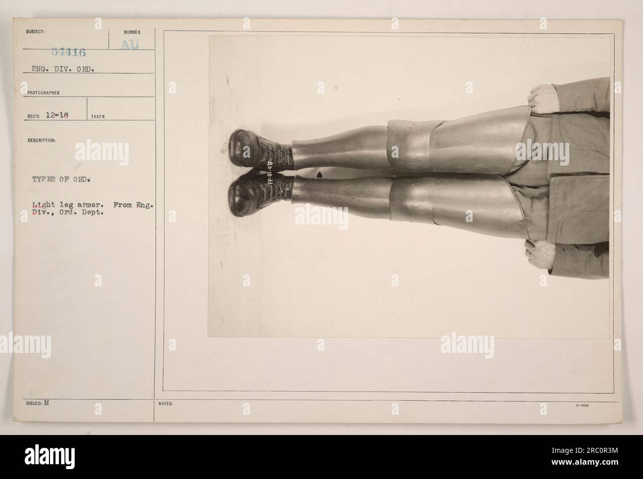 Types of light leg armor issued by the Engineering Division of the ...