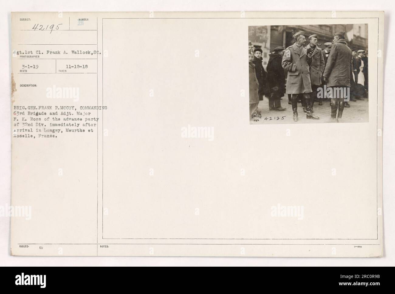 Sgt. 1st Cl. Frank A. Wallock is pictured with Brig. Gen. Frank R ...