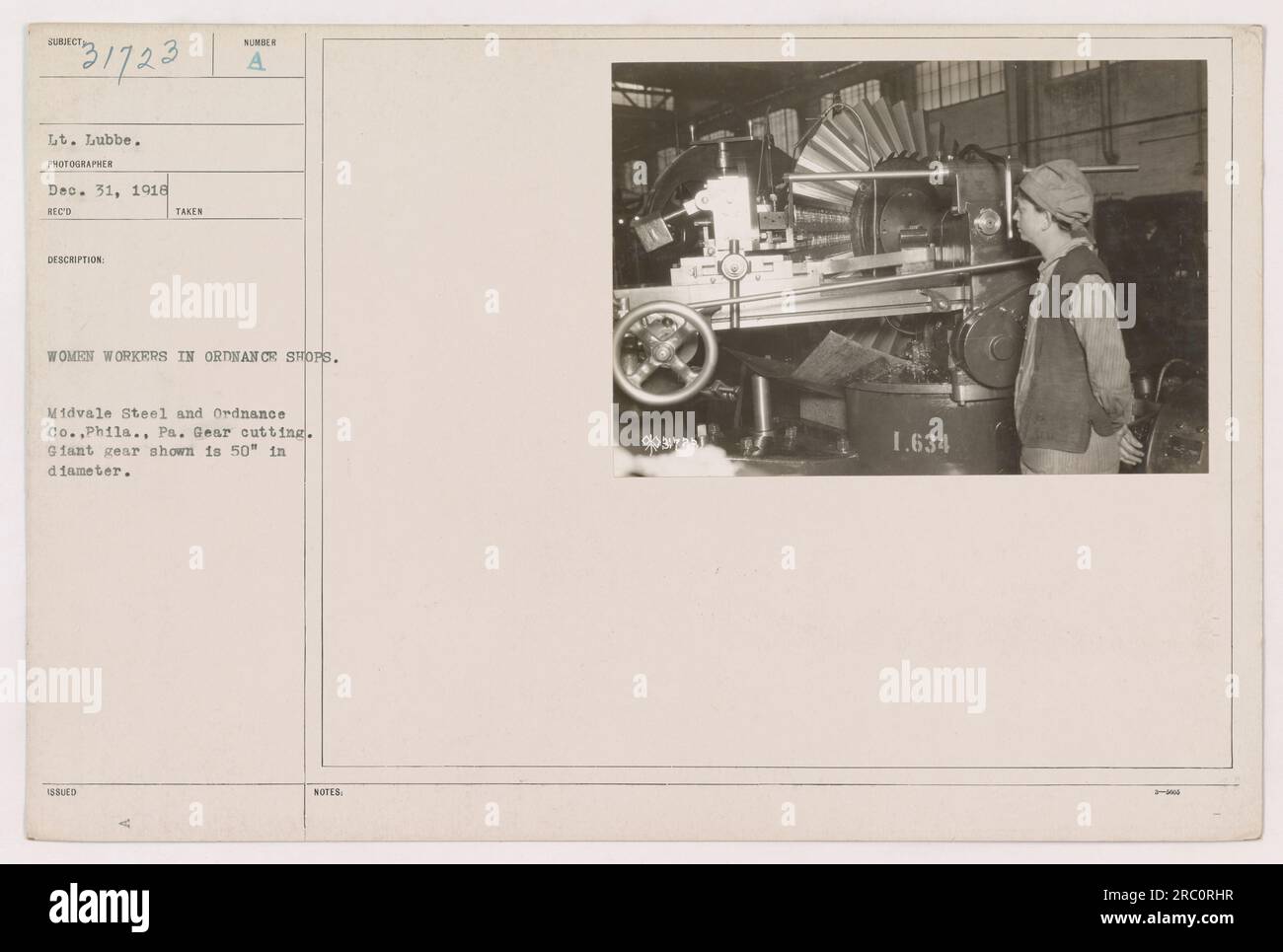 Lt. Lubbe and women workers in ordnance shops at Midvale Steel and ...