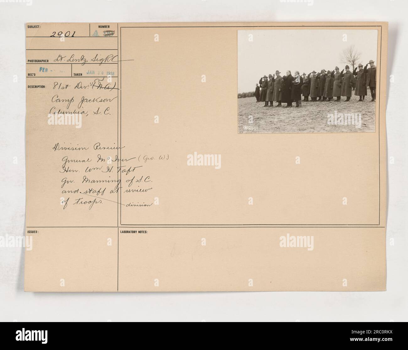 111-SC-2901: This photograph shows General McIver, Hon. Wm. H. Taft ...