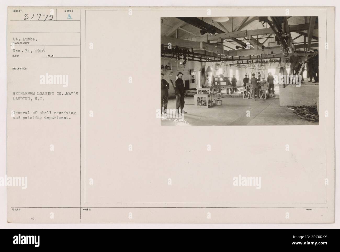 Lieutenant Lubbe, the General of the shell receiving and painting ...