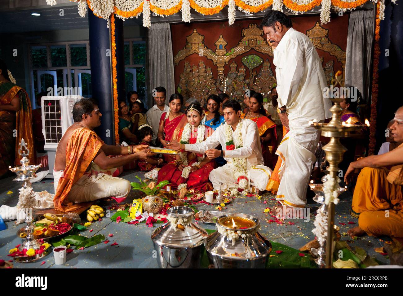 CHENNAI, INDIA - AUGUST 29: Indian (Tamil) Traditional Wedding C Stock ...