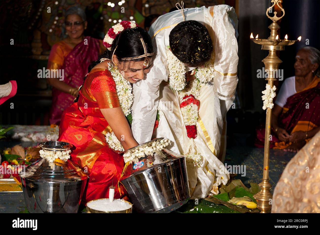 CHENNAI, INDIA - AUGUST 29: Indian (Tamil) Traditional Wedding C Stock ...