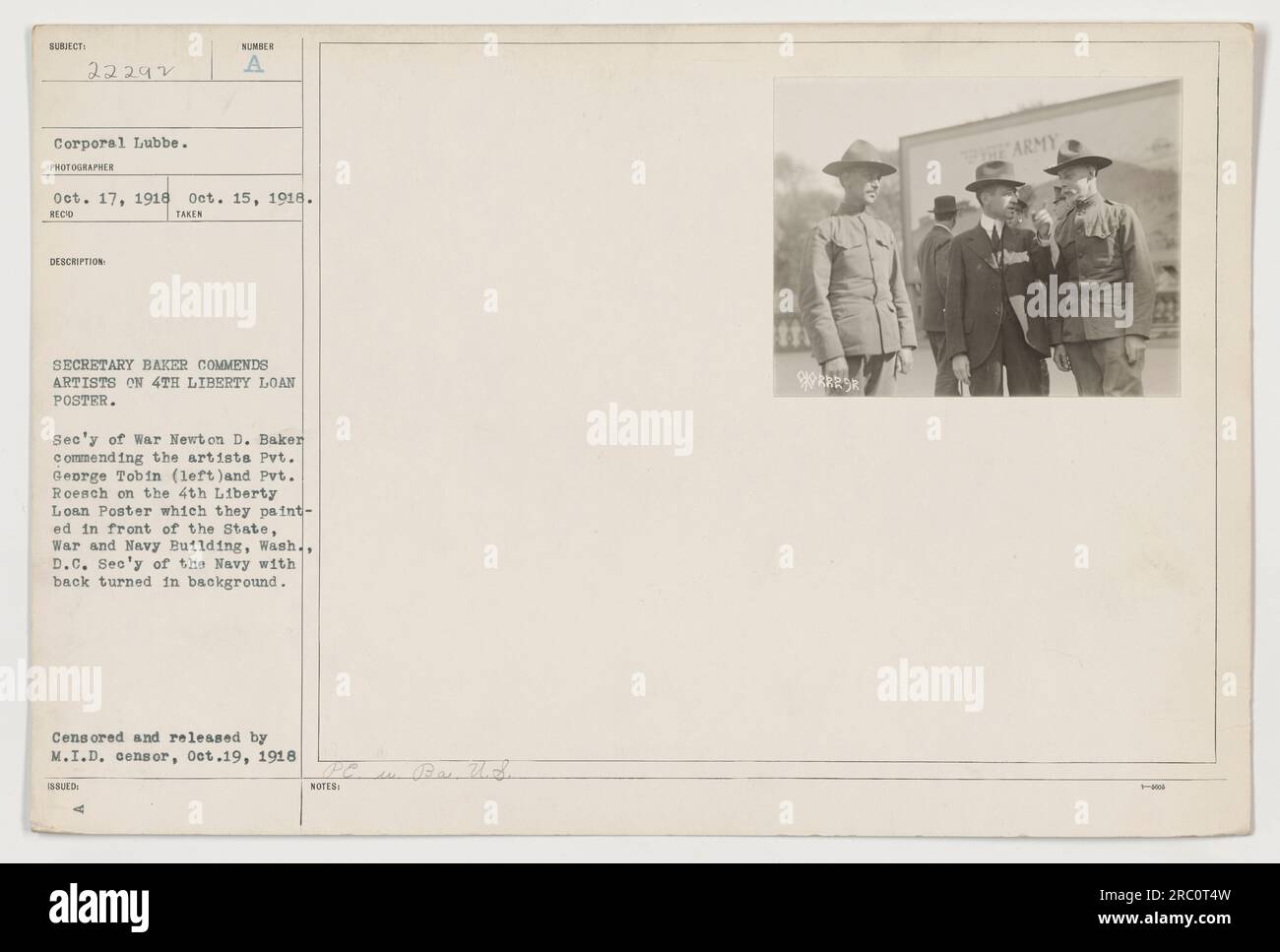 Pvt george tobin hi-res stock photography and images - Alamy