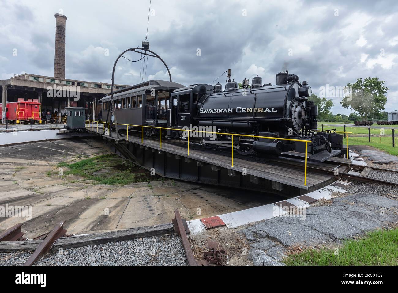 Georgia State Railroad Museum Roundabout in Savannah, Georgia. Savannah ...