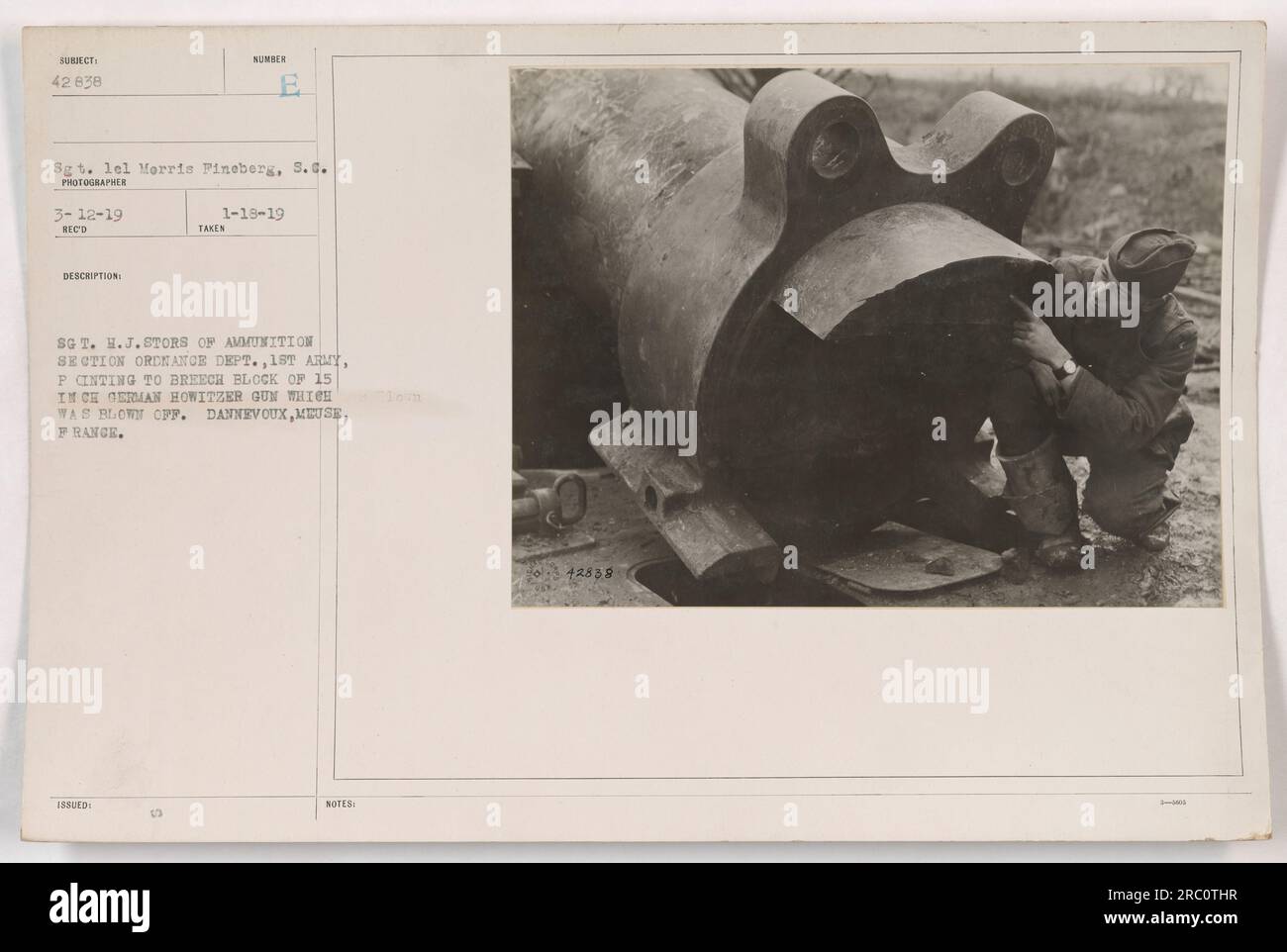 Caption: "Sgt. T.H.J. Stors of the Ammunition Section, Ordnance ...