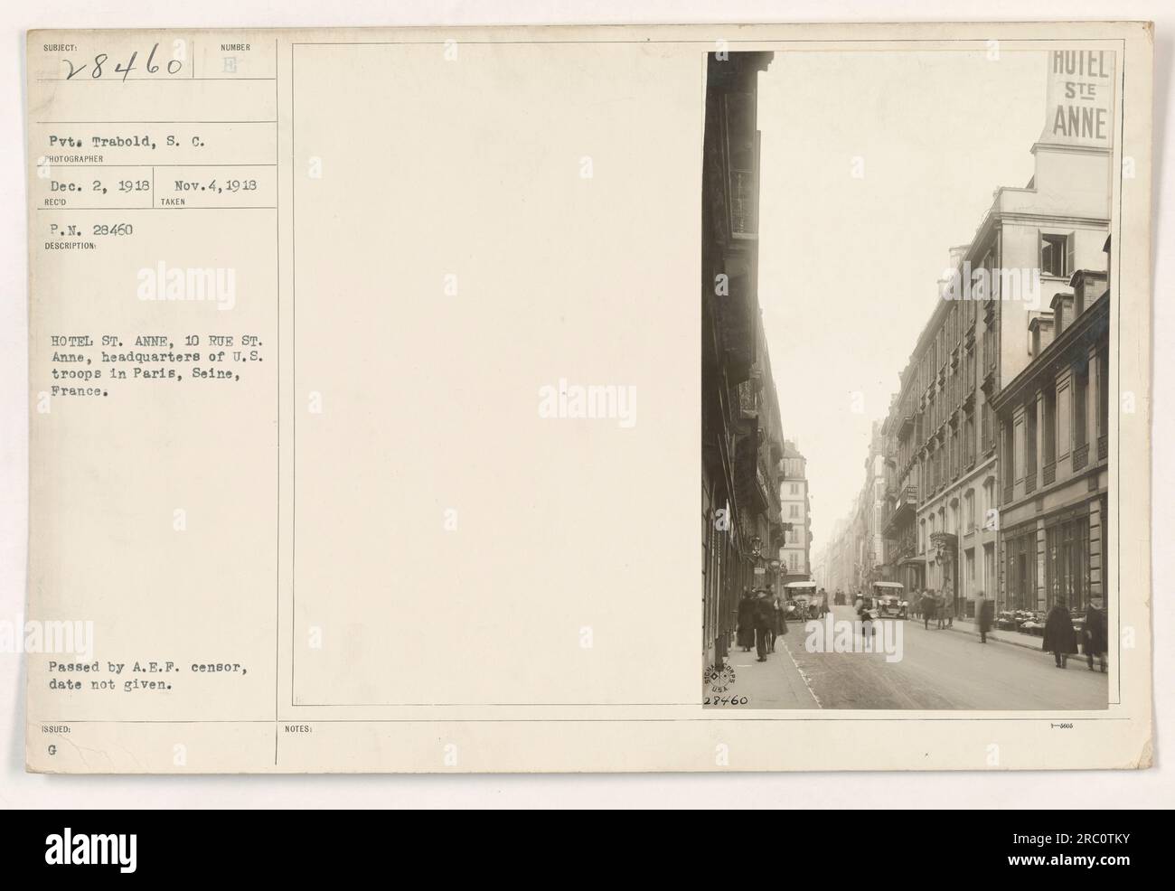 Caption: "Private Trabold, a soldier of the United States military ...