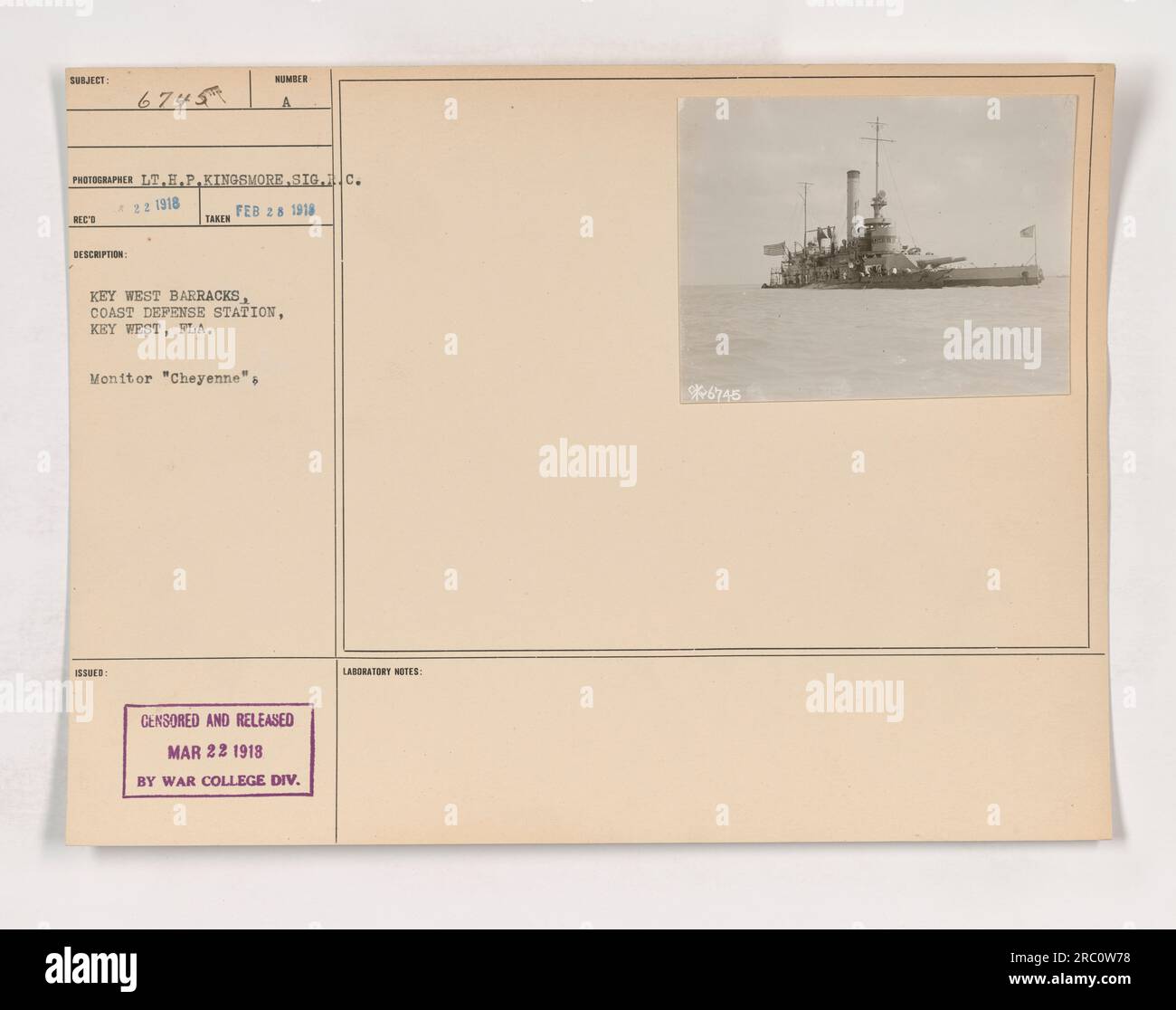 "Photograph showing the monitor ship "Cheyenne" and several smaller ...