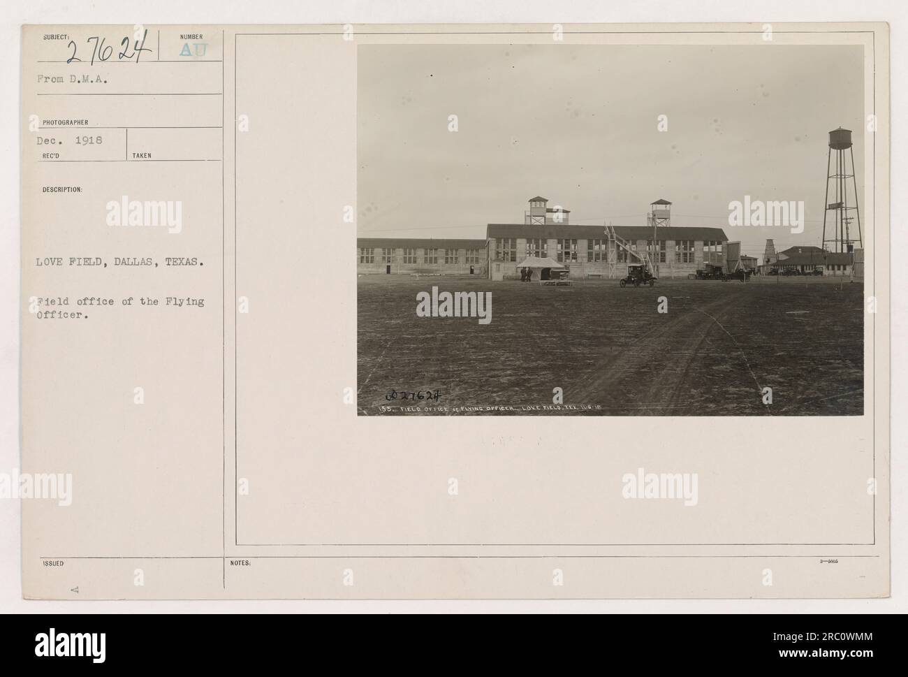 "American military activities during World War One. An aerial view of ...