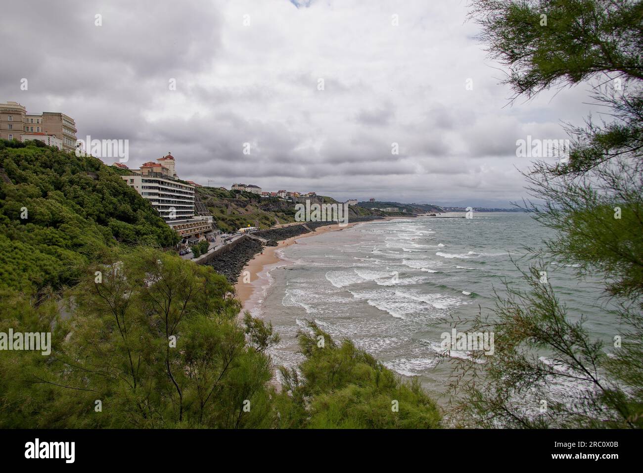 The Côte des Basques beach of Biarritz, France Stock Photo - Alamy