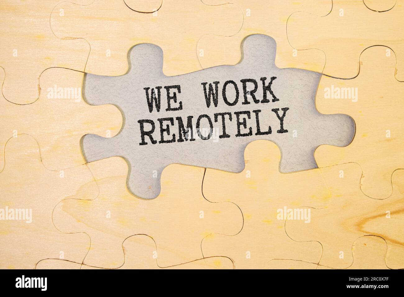 laptop and sticker with the inscription work remotely Stock Photo - Alamy