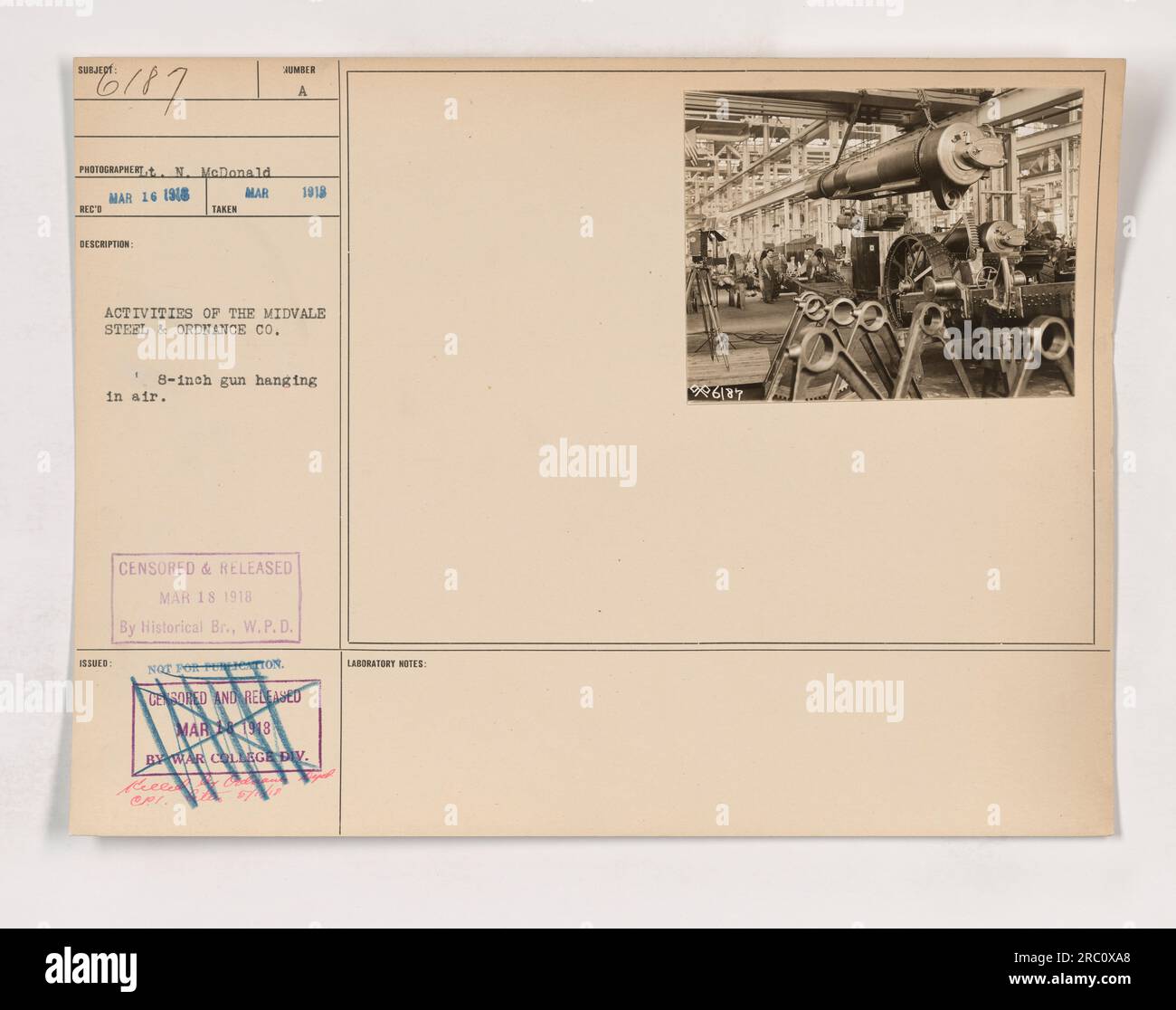 This photograph shows personnel from the Midvale Steel & Ordnance Co ...