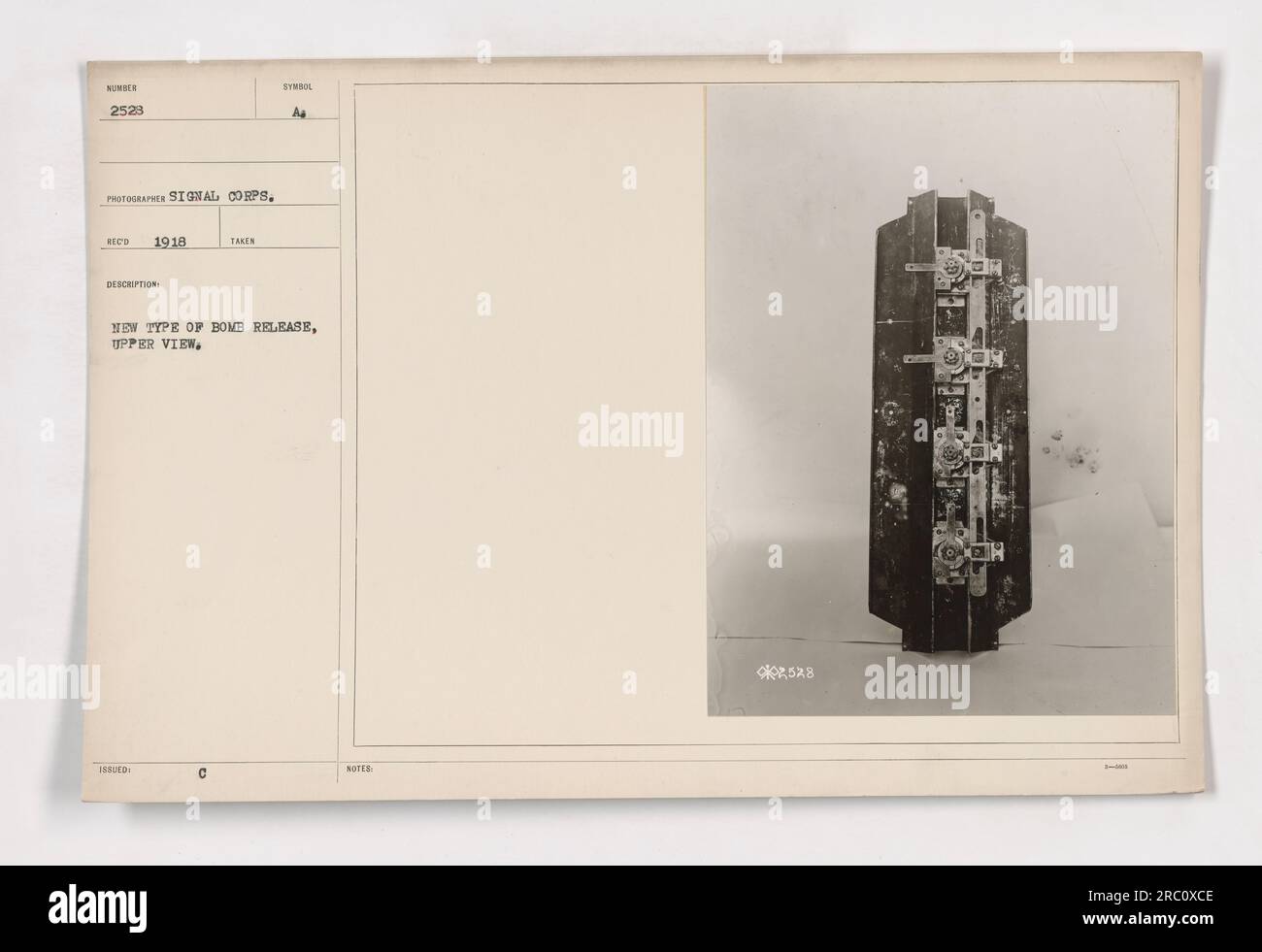This photograph, labeled as 111-SC-2528, showcases a new type of bomb ...