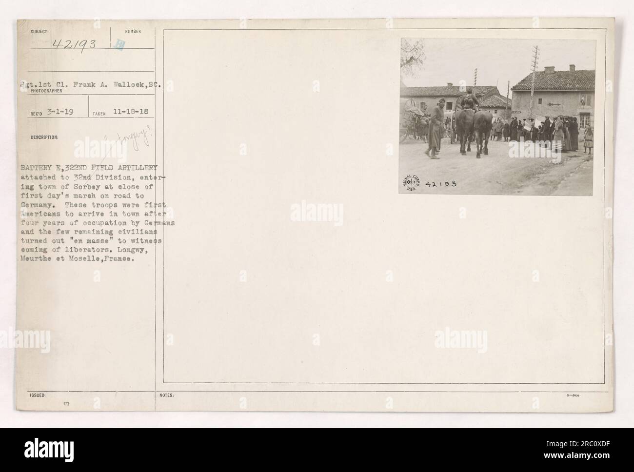 322nd field artillery hi-res stock photography and images - Alamy