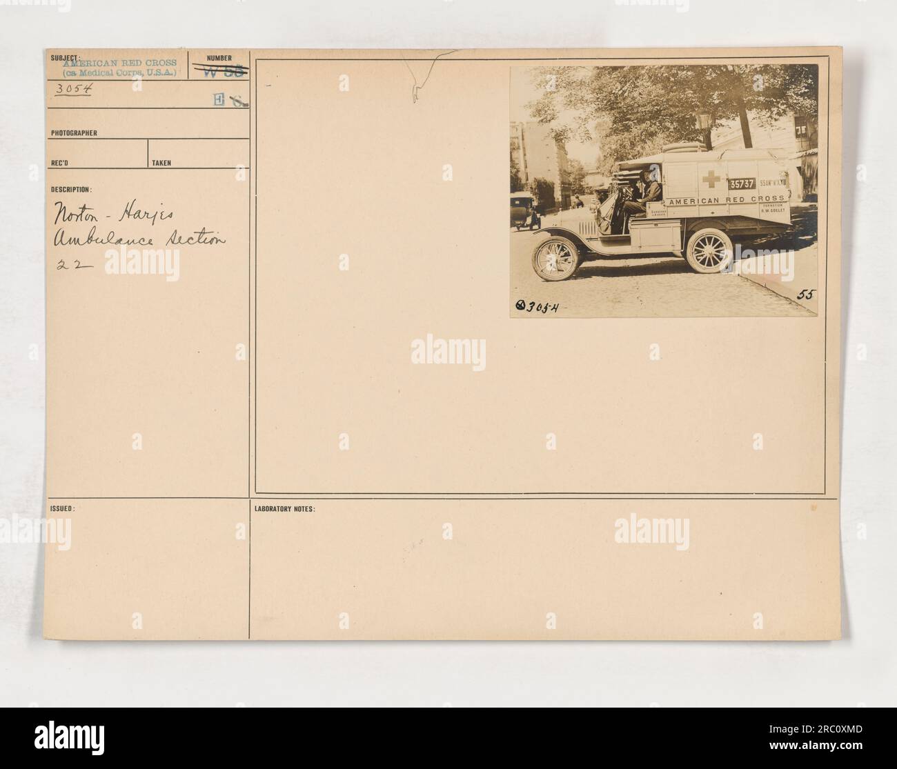 An image showing a Norton - Harjes Ambulance Section, specifically ...