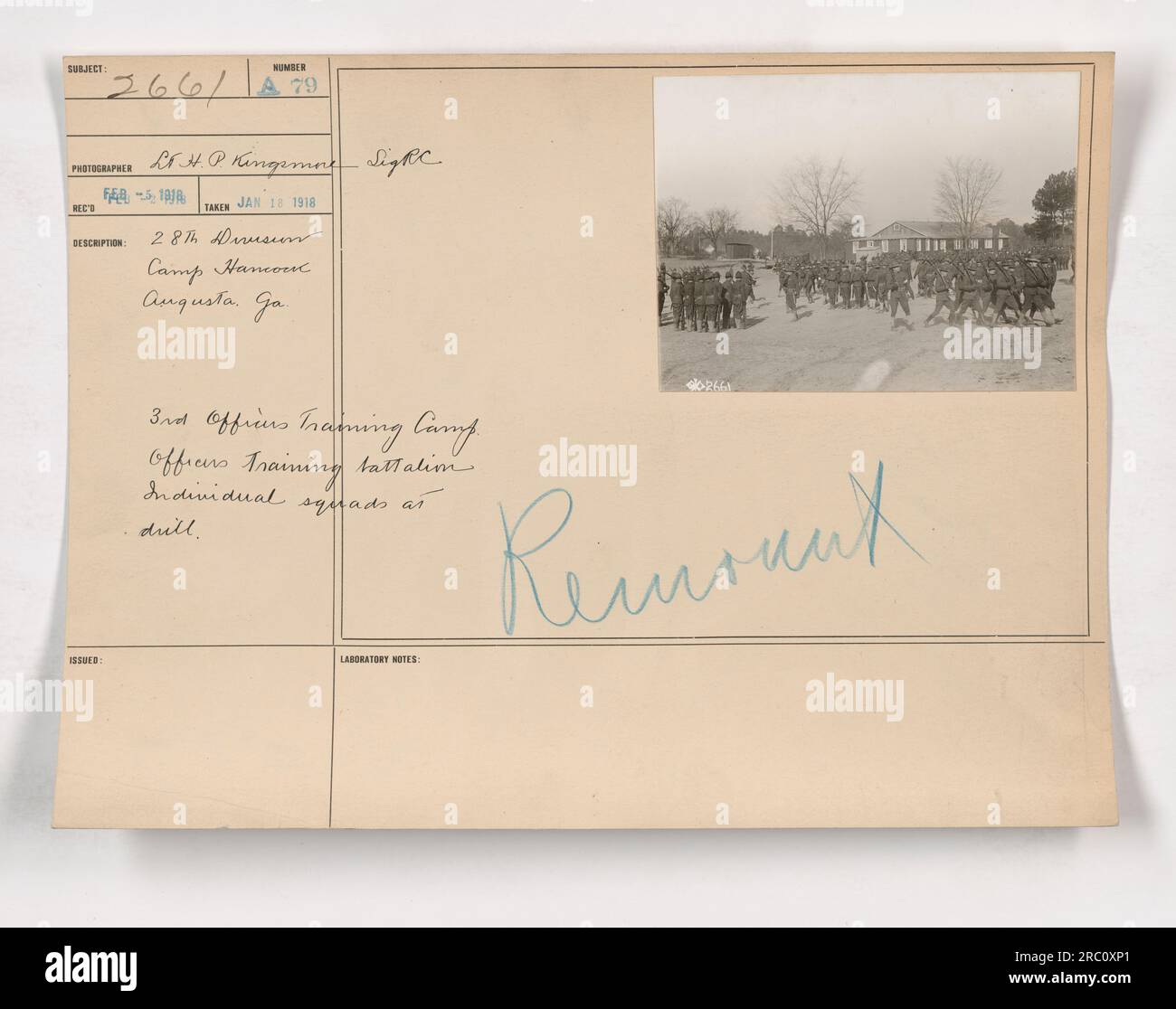 Officers from the 28th Division during World War One participate in ...