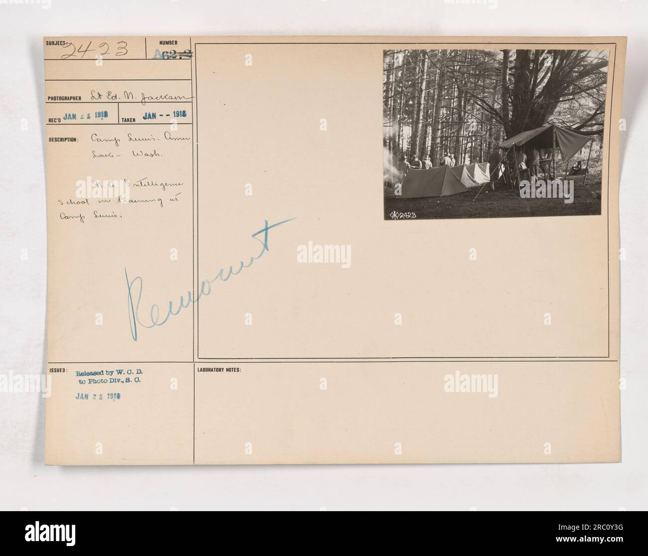 Camp Lewis in American Lake, Washington. This photograph shows the N.A ...