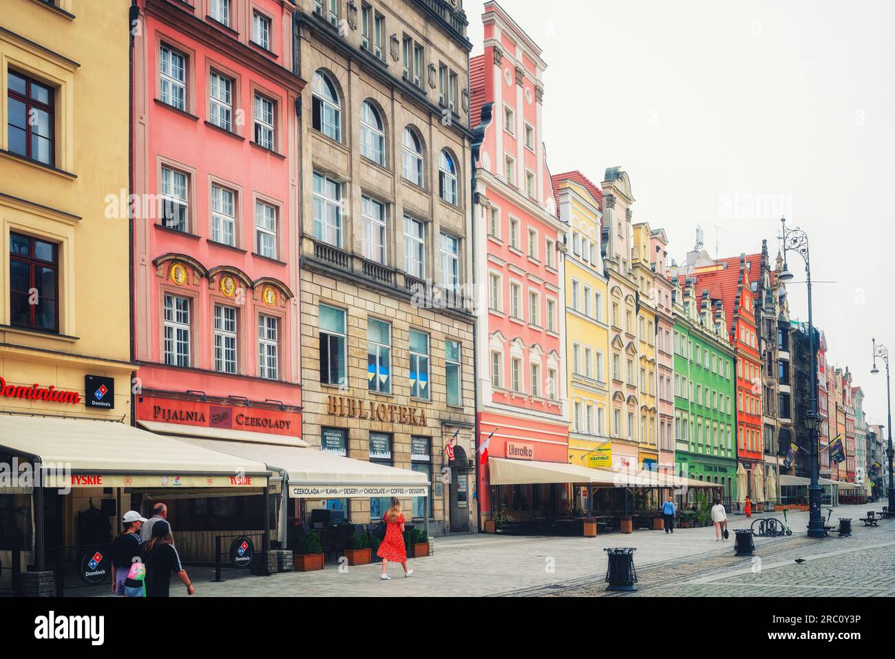 Wroclaw, Poland. Historical center of the old city. Historic landmarks ...